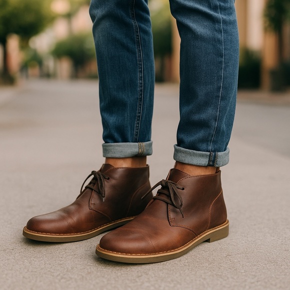 Clarks | Shoes | Clarks Brown Leather Chukka Boots | Poshmark